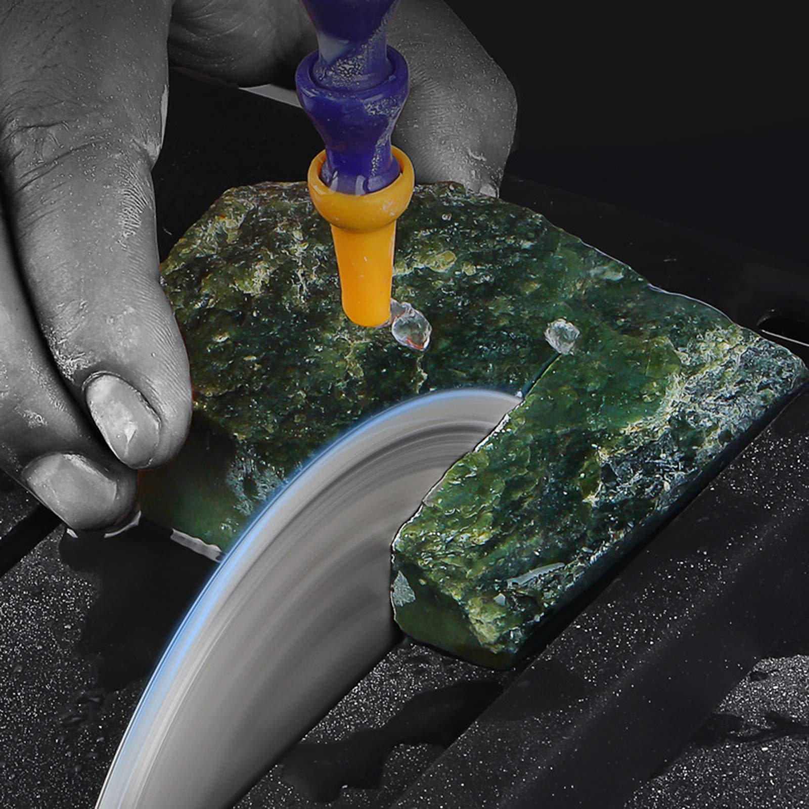 Gem Faceting Machine, 1800W Multifunctional Jade Carving Machine, Jade Table Grinder, Small Grinding And Cutting Machine, Micro Table Saw Polishing Tool (Grey)