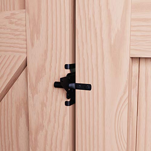 Amazon Basics Gate Latch - Flush-Mounted, Black, one-pack, 13.39 Inch