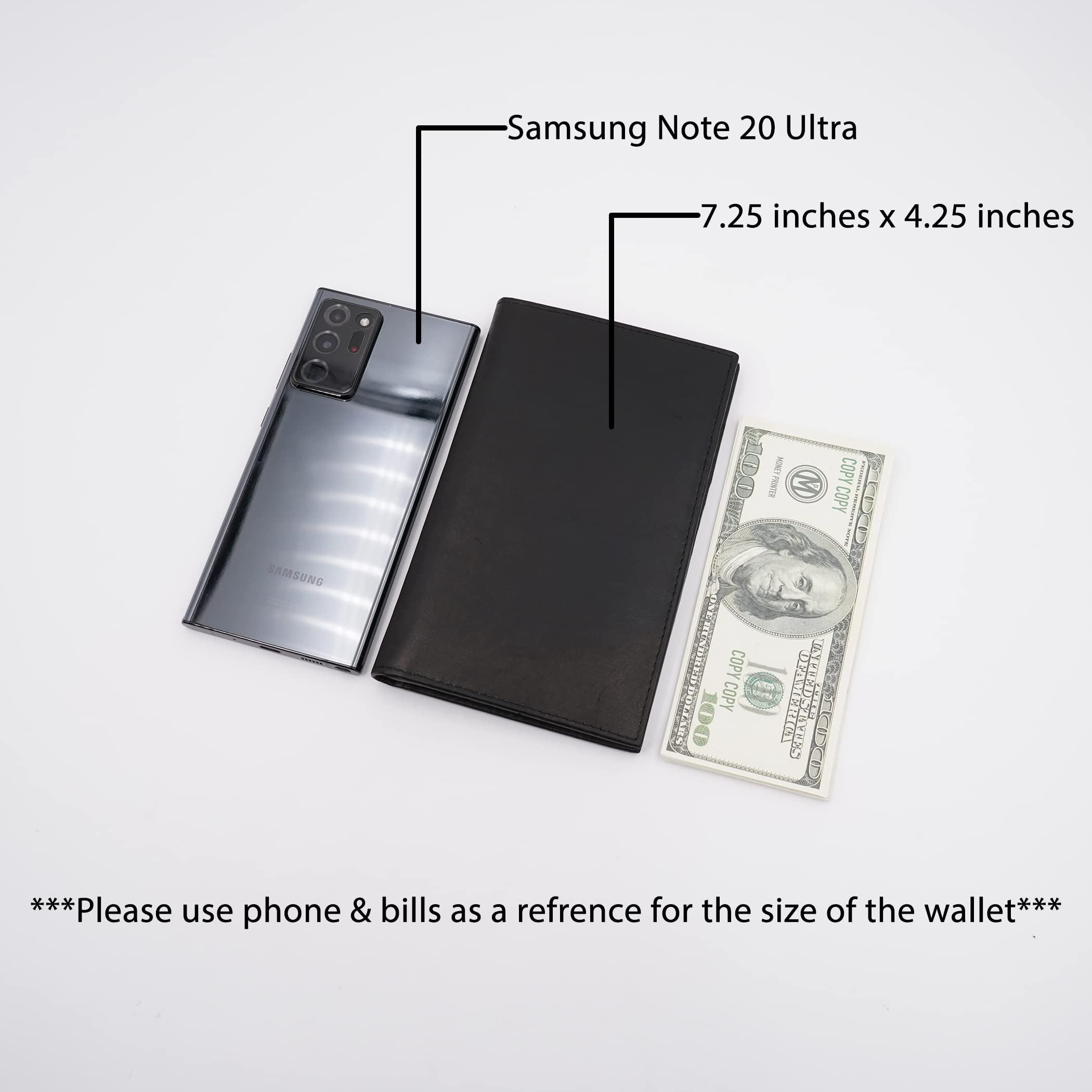 ag wallets Genuine Leather Mens Long ID 19 Credit Card Security Wallet (RFID_Burgundy)