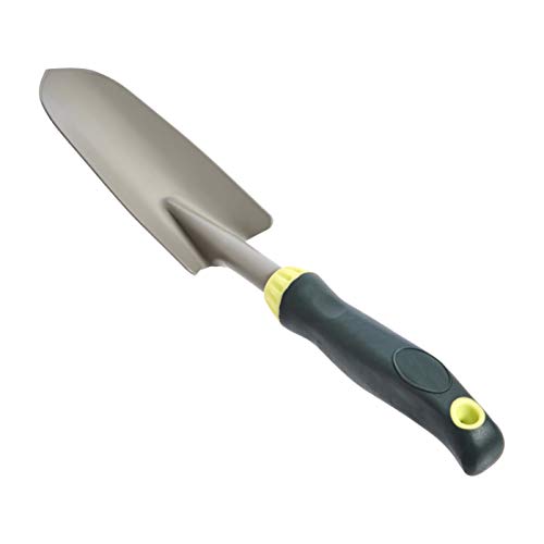Amazon Basics Garden Tool Collection - 3PC Garden Tool Set (Hand Trowel, Hand Transplanter, Hand Cultivator), Black