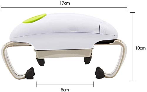 Automatic Jar Opener, One Touch Electric Can Opener, Adjustable Easy Can Tin Open Tool, Ideal for Seniors People Suffering From Arthritis, White