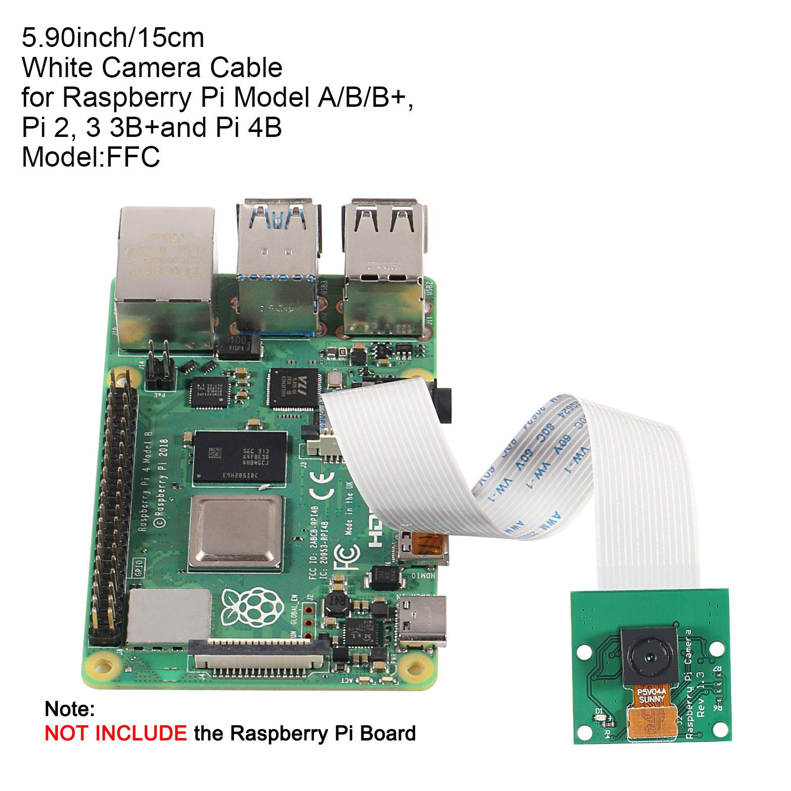 ALAMSCN for Raspberry Pi 4 Mini Camera 5MP 1080p OV5647 Sensor Video Webcam Module for Raspberry Pi 4B, 3B+, 3B, 2B, Pi Zero & W