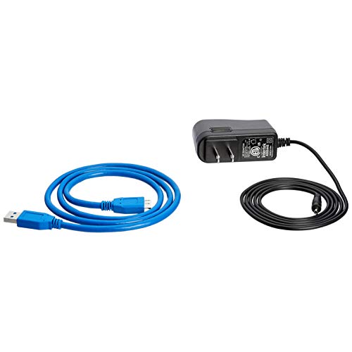 Amazon Basics High-Speed 4 Port USB 3.0 Hub with AC Adapter for use with MacBook, Mac Pro, iMac, Surface Pro and more, Black