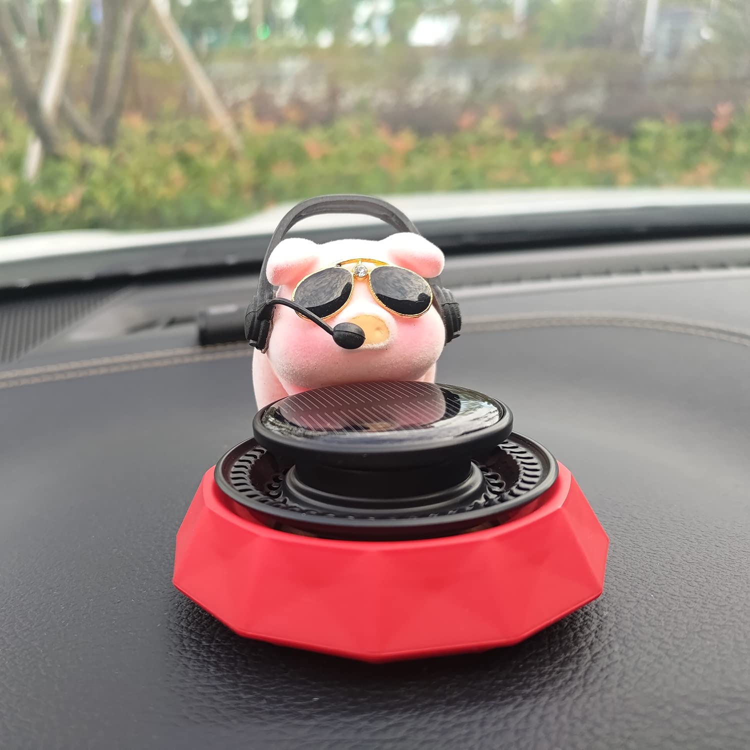 Car Rear View Mirror Pendant Lucky Piggy Hanging Ornament Auto Interior Decoration , Office Home Gardening Hanging (Pilot)