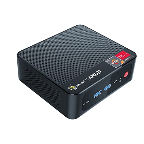 Beelink SER3 AMD Ryzen 5 3550H Processor Mini PC,Mini Computer with 16G DDR4 RAM/500GB M.2 NVMe 2280 SSD,Support 4K FPS/Dual HDMI/WiFi 5/BT4.0/Support Auto Power On