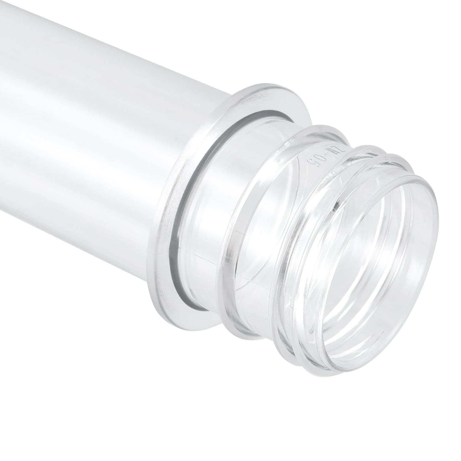 SINJEUN 80 Pack 45ml Clear Plastic Test Tubes with Caps, 25x140mm Bath Salt Tubes, Good Seal Test Tubes Containers with Screw Lip for Sample, Gumball, Candy, Scientific Experiments