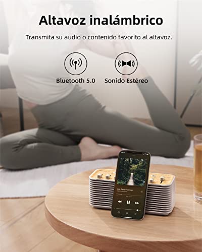 EZVALO White Noise Sleep Sound Machine, 255+ Mixer Options with Portable Speaker, Night Light, Sleep Timer, Breath Therapy, Headphone Jack White Noise Machine for Adults Sleeping Meditation with Light