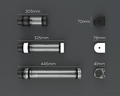 PrimoChill CTR Hard Mount Phase II High Flow D5 Enabled Reservoir - Black POM - 360mm - Satin Black