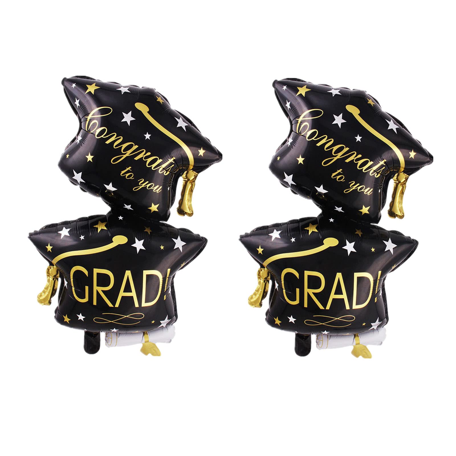 AVMBC Graduation Balloons Large Graduation Cap Balloons, Congrats Grad Cap Balloons Graduation Mylar Foil Balloons, Graduation Party Decorations Supplies (2Pcs)