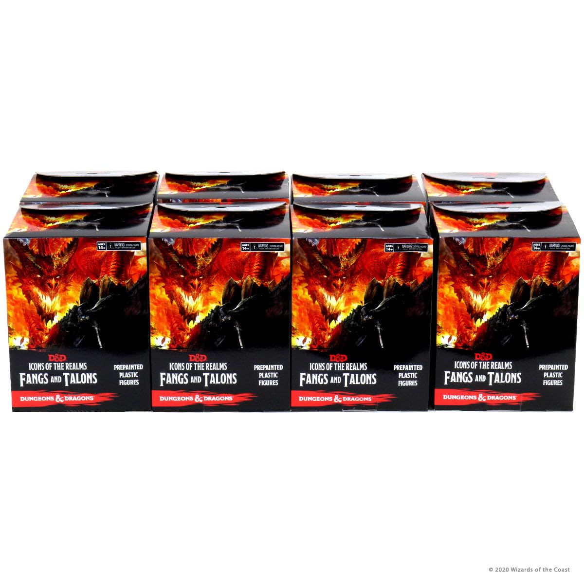 Dungeons & Dragons Icons of the Realms Fangs & Talons Booster Brick (8) Minis