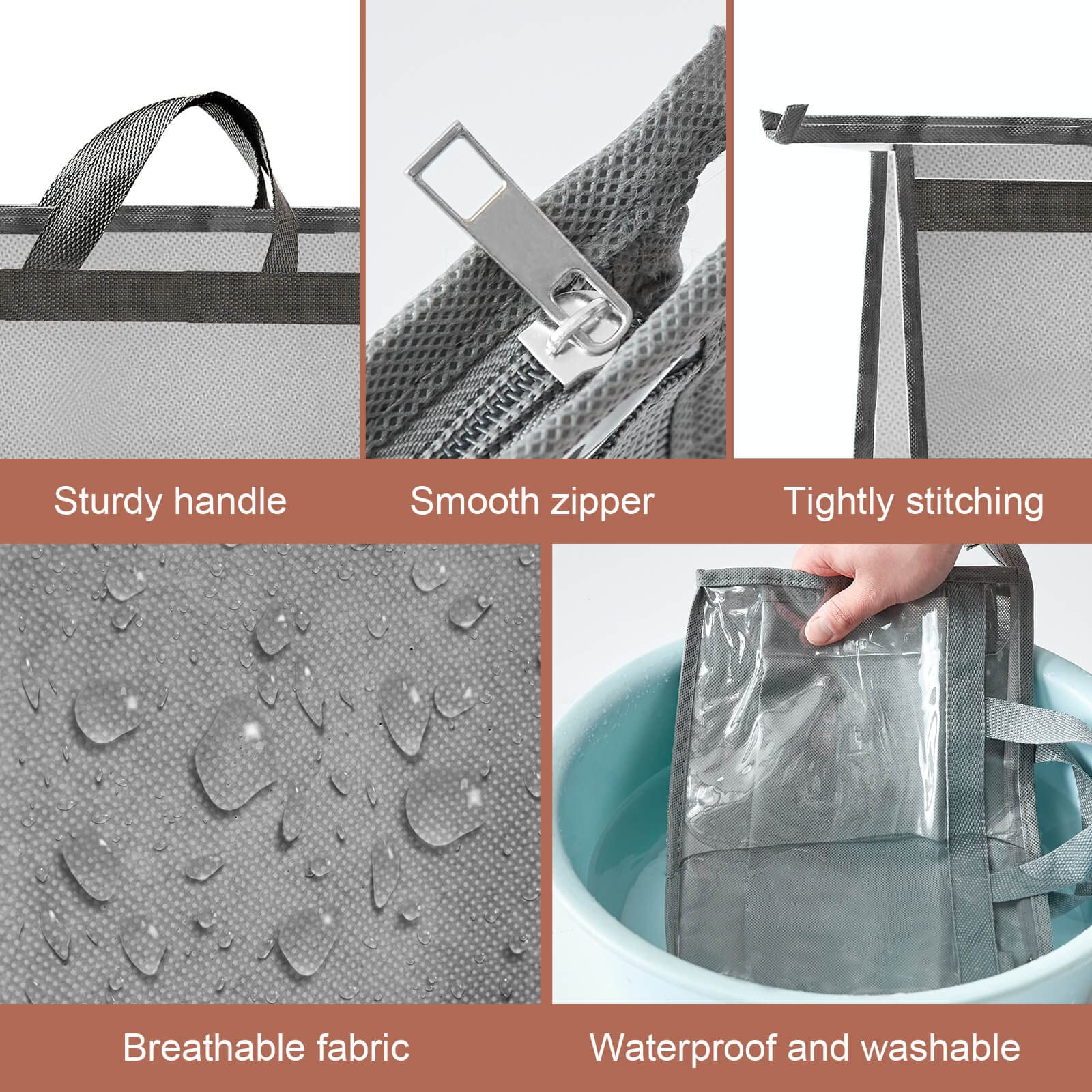 Fyoudis Transparent Handbag Dust Cover Bag Purse Storage Organizer with Zipper - Clear Dust-proof bag Purse Protector Storage Bag for Closet Shelf - 5 Sizes