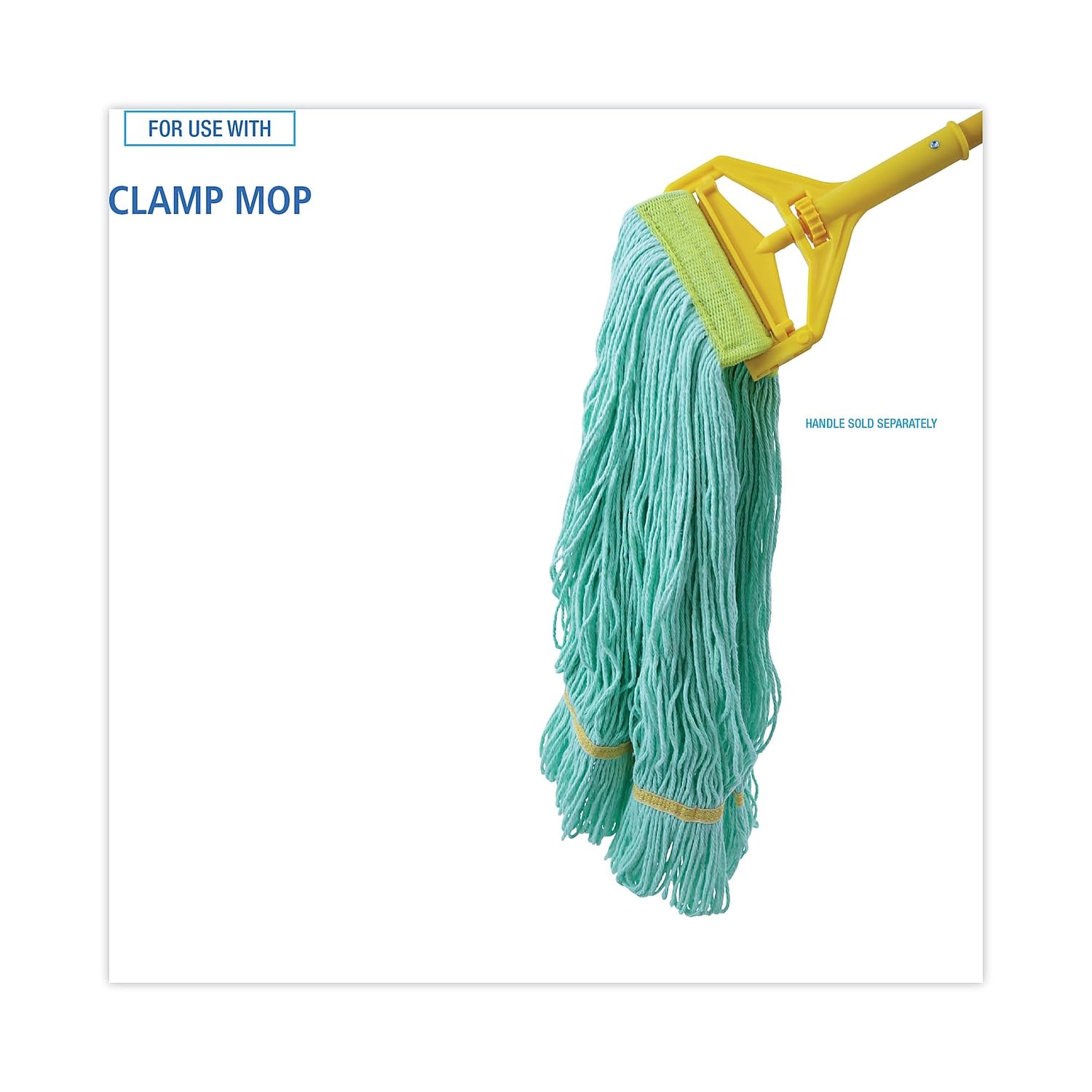 Boardwalk BWK1200LCT EcoMop Recycled Fiber Looped-End Mop Heads - Large, Green (12/Carton)