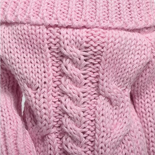 BJDBUS Pink Winter Turtleneck Sweater Clothes for 11.5 inch Girl Doll Accessories