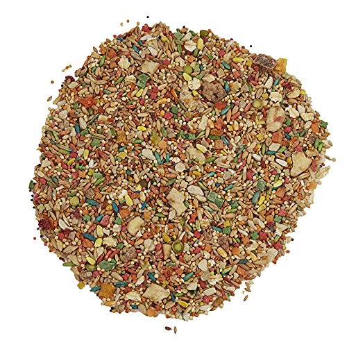 F.M. Brown's Tropical Carnival Gourmet Parakeet Food, Nutritionally Enhanced Daily Diet with Fruits, Veggies, Nuts, Seeds, and Grains, 2-lb Bag - Vitamin-Nutrient Fortified