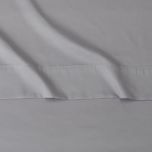 Amazon Basics Lightweight Super Soft Easy Care Microfiber 3-Piece Bed Sheet Set with 14-Inch Deep Pockets, Twin, Dark Gray, Solid