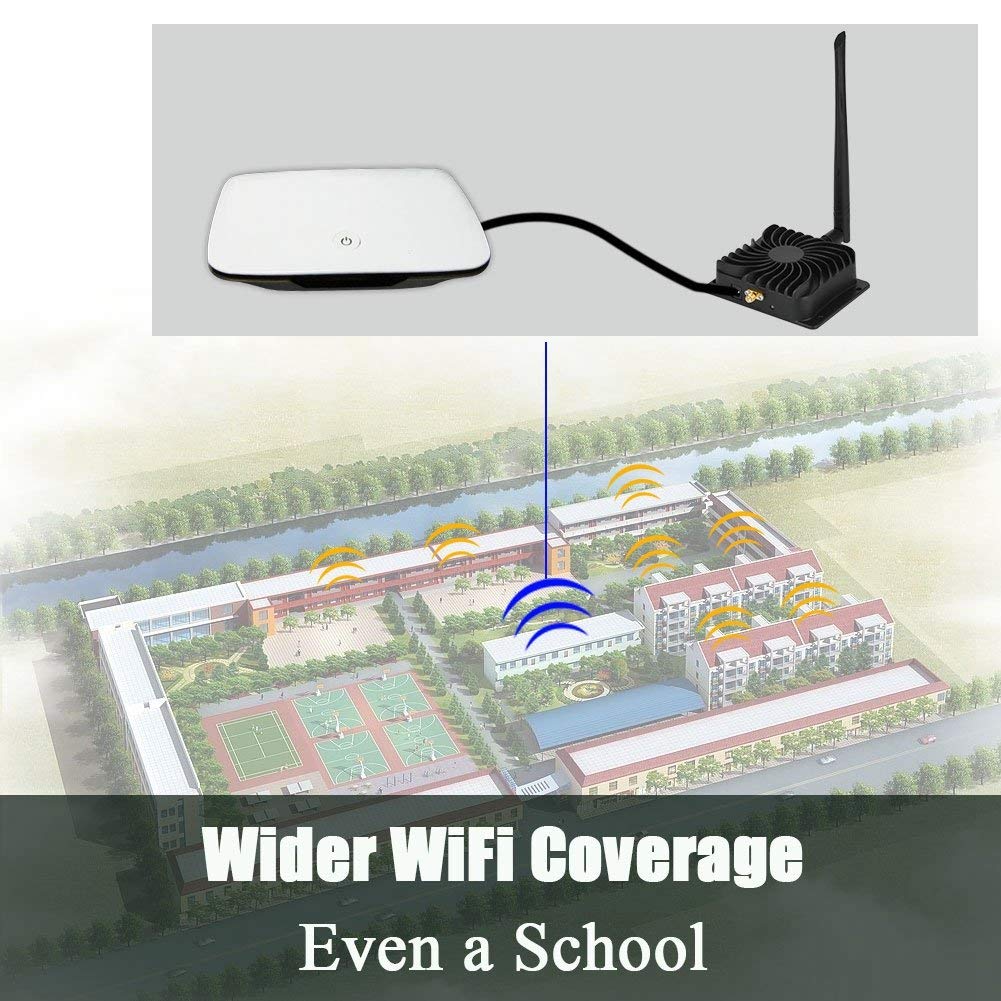 Yosoo- EDUP EP-AB003 Low Noise Broadband Amplifier 2.4G Antenna 8W WiFi Signal Extender for Wireless Router(US)