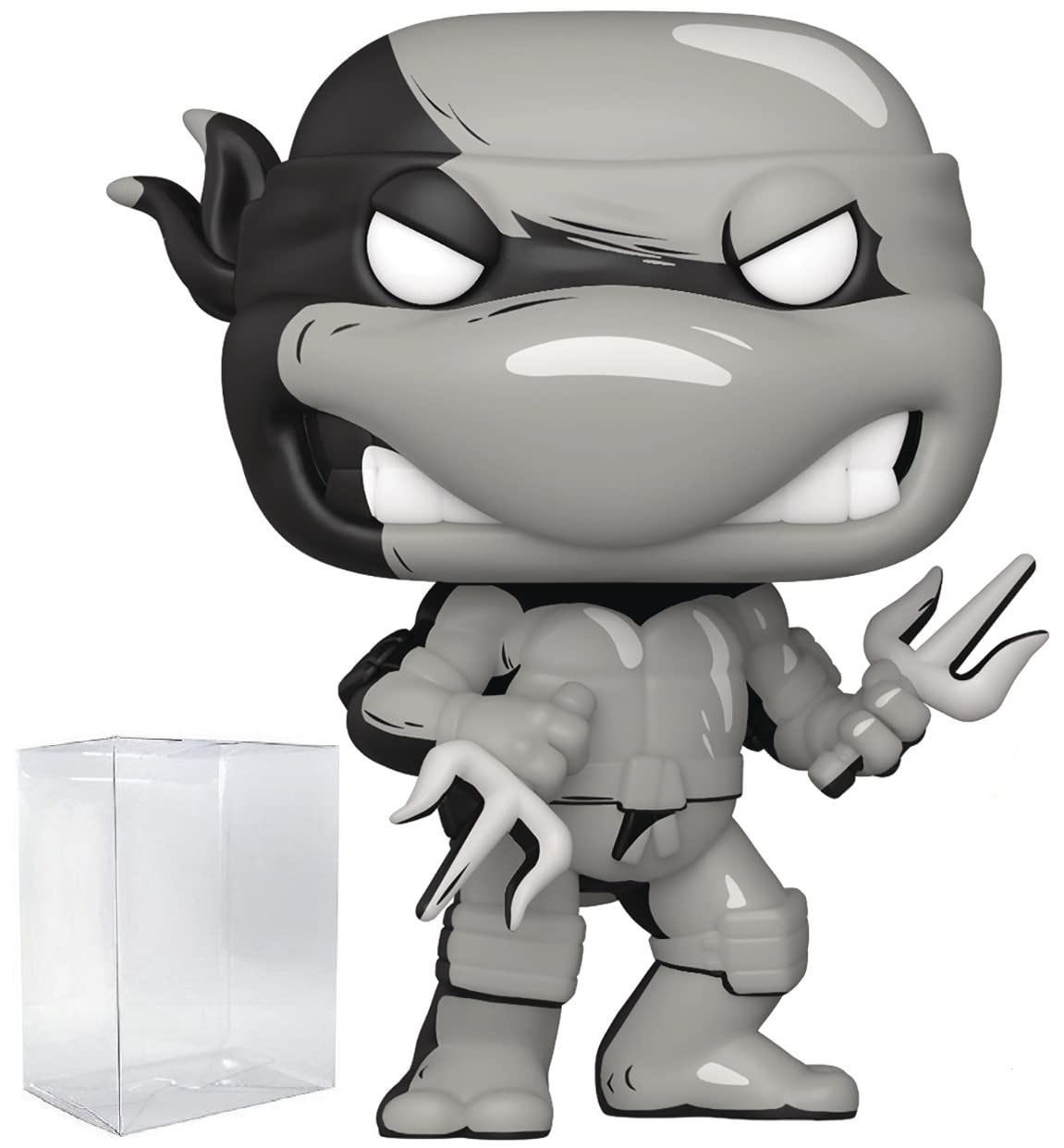 POP Teenage Mutant Ninja Turtles - Raphael (PX Previews Exclusive) Black & White Chase Funko Vinyl Figure (Bundled with Compatible Box Protector Case)