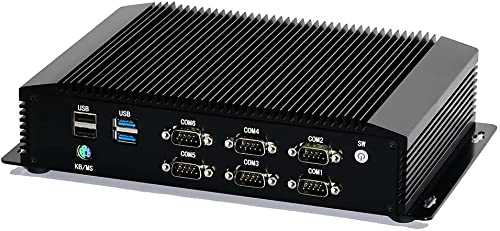 PARTAKER Industrial Computer, Fanless Mini PC, Win-11 or Linux Ubuntu, I3 6006U 6157U, I27, 2 x LAN, GPIO, 6 x COM RS232 422 485, 16G RAM, 256G SSD