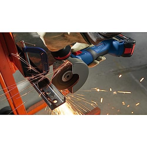 BOSCH GWX18V-8N 18V X-LOCK Brushless 4-1/2 In. Angle Grinder with Slide Switch (Bare Tool),Blue