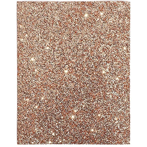 Rose Gold Glitter Cardstock Paper ( 8.5 x 11 Inches, 30 Pack)