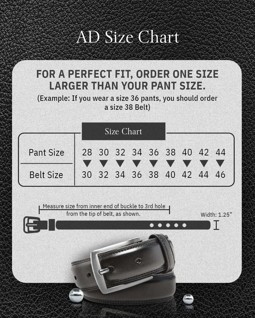 Access Denied Genuine Leather Dress Belts For Men - Mens Belt For Suits, Jeans, Uniform Black Belt - Designed in the USA