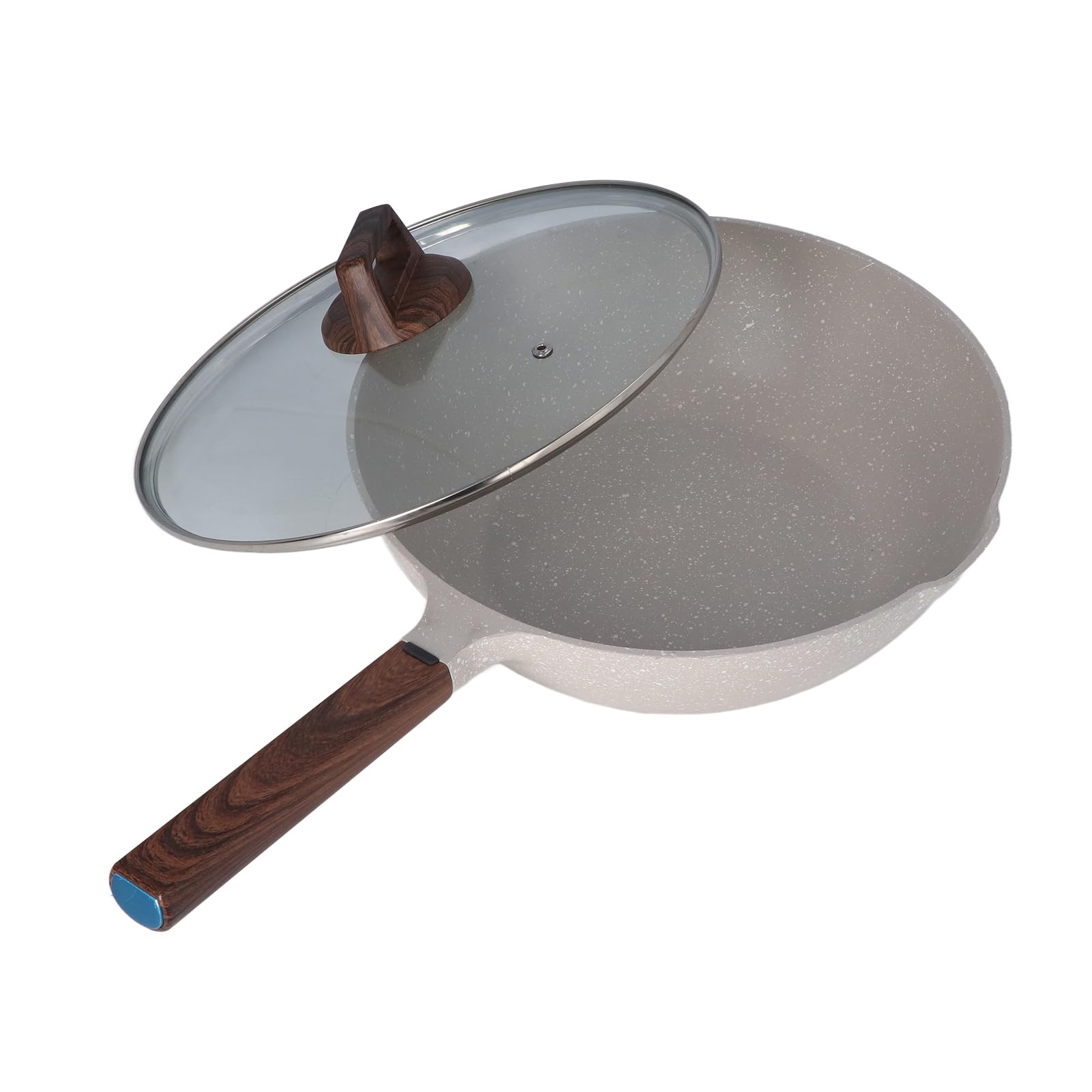 AURORAGRACE Large Capacity Black 30cm Frying Pan with Lid Home Restaurant Cookware Even Heat Distribution, AURORAGRACEtv8kp4mb9o
