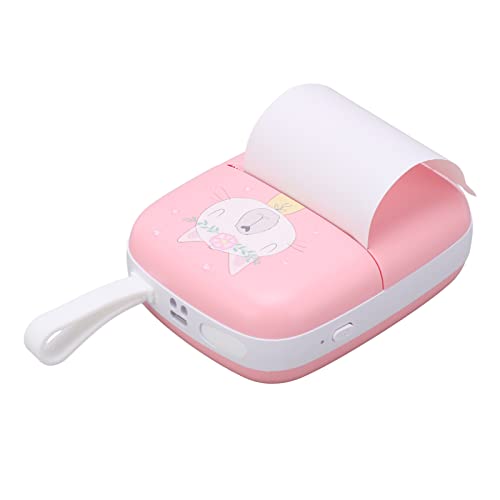 AURORAGRACE Mini Pink Portable HD Mobile Phone Thermal Printer for Office Labels Text Printing Work Plans Memo Lists Daily Calendars Meeting Notes