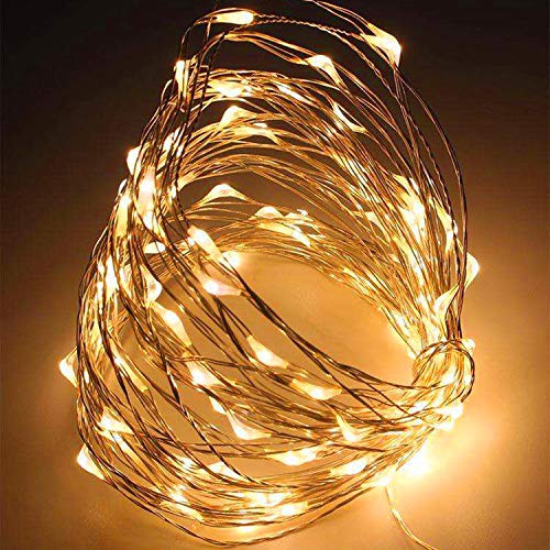 ALED LIGHT Solar String Lights Outdoor, 2 Pack 30M/98.2ft 300 LED Copper Wire Light Waterproof Luminous LED String Lighting Chain 8 Modes Warm White Starry Fairy Lights for Garden Home Decoration
