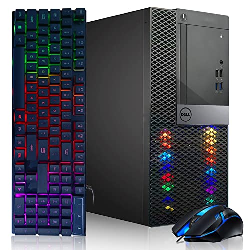 Dell Gaming PC Desktop Computer, Intel Quad Core i5 up to 3.6G, GeForce GTX 1660 Super 6G GDDR6, 16G, 256G SSD + 3TB, RGB Keyboard & Mouse, WiFi & Bluetooth 5.0, Win 10 Pro (Renewed)