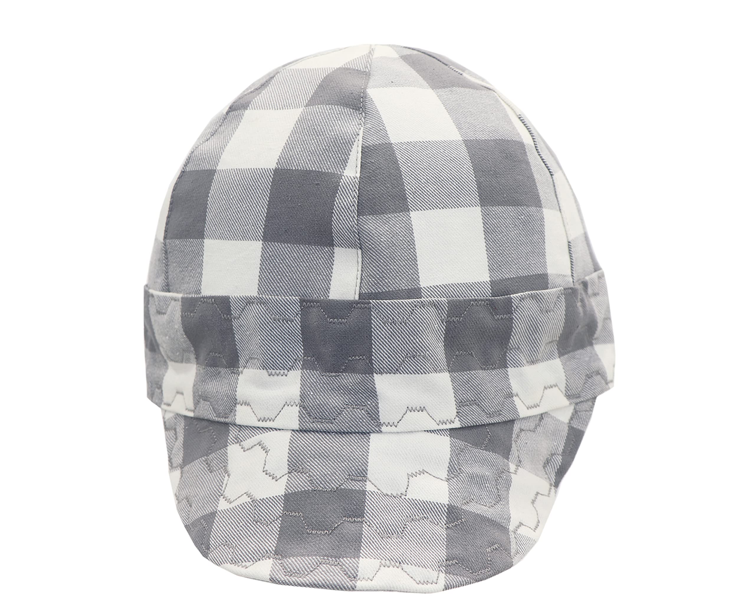 BOCOMAL 2 Pack Welding Cap Plaid Style CAT2 NFPA2112 Flame Resistant 7OZ Midweight Welder Hats 7 1/8