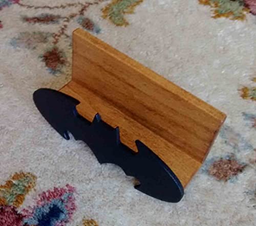 Batman Inspired Wooden Desktop Business Card Holder