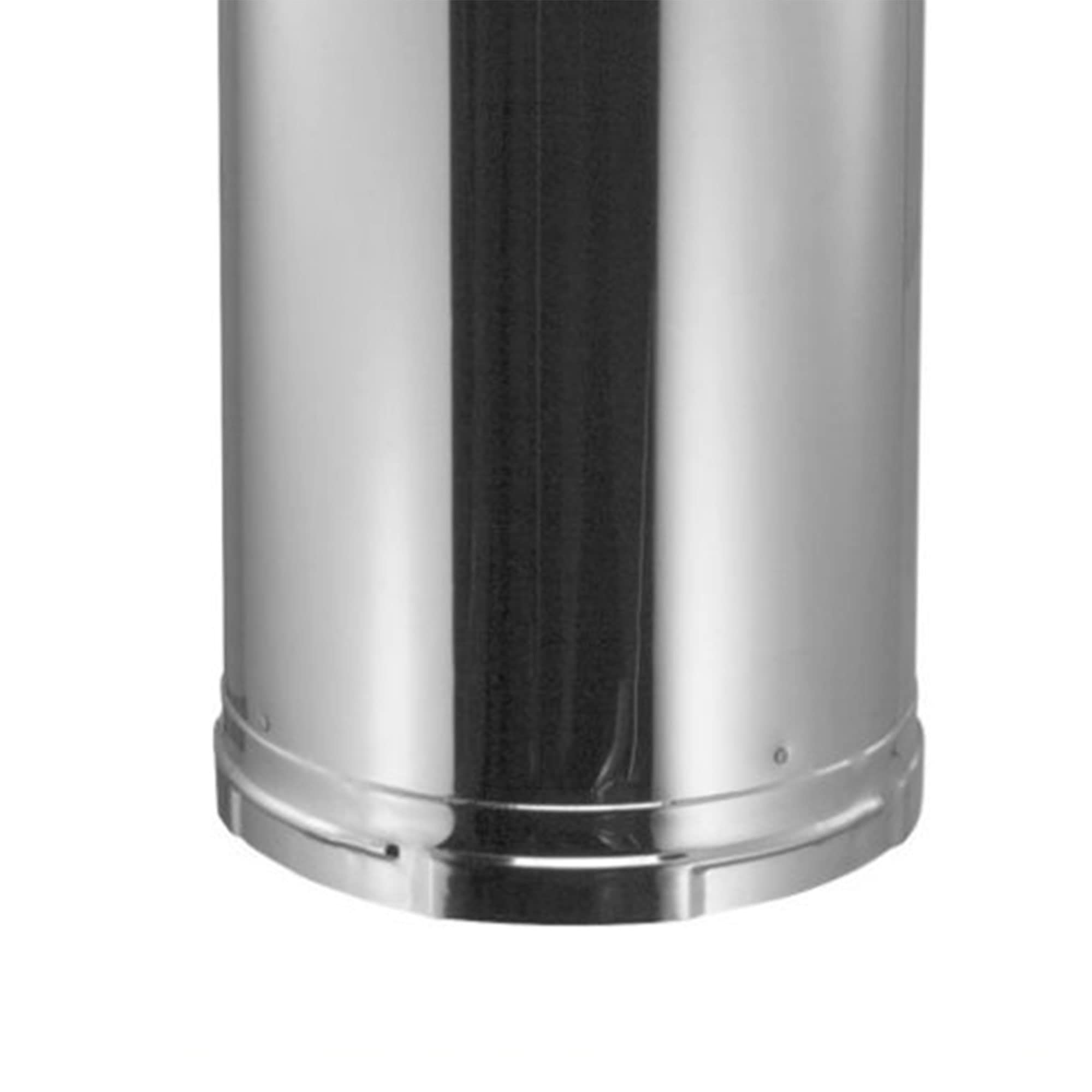 DuraVent DuraPlus 36 x 6 Inch Galvanized Stainless Steel Triple Wall Wood Burning Stove Pipe Connector for Ventilation with Twist Lock, Silver