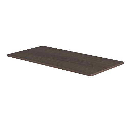 ALFA BUSINESS 48" x 30" Universal Table Top, Solid One Piece Wooden Desktop, Tabletop for Standard & Sit to Stand Desk Frame, Counter Top for Home or Office, Walnut