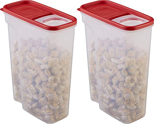 Rubbermaid Flip Top Cereal Keeper, Modular Food Storage Container, BPA-free, 22 Cup, 2 Pack