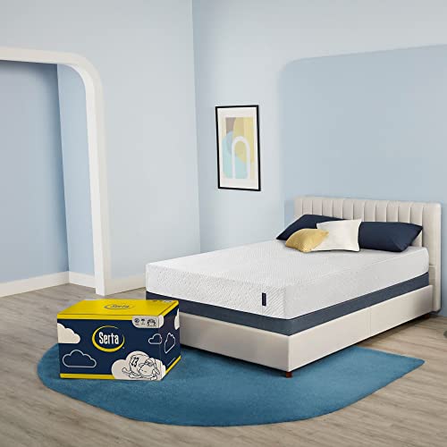 Serta - 9 inch Amazon Exclusive Cooling Gel Memory Foam Mattress, King Size, Medium-Firm, Supportive, CertiPur-US Certified, 100-Night Trial - Pure Slumber,White