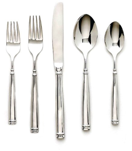 Ginkgo International Naples 42-Piece Stainless Steel Flatware Place Setting, Service for 8 Plus 2-Piece Hostess Set