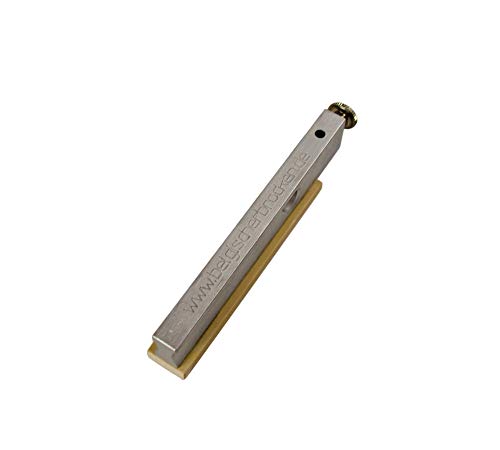 BELGISCHER BROCKEN Dorolist sharpening guide I Yellow Belgian Whestone 8000-10000 on aluminum support I format 3,94 x0,67x0,24in I knife sharpener compatible with Lansky-EZE Lap grinding system