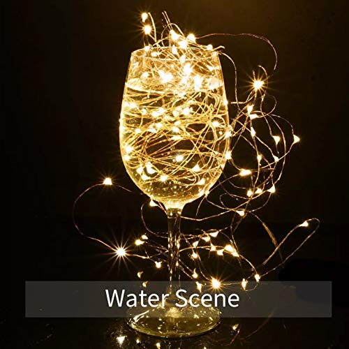 Battery Powered Fairy String Lights 8 Pack 10 ft 30 LED Starry Lights for DIY Mason Jar Wine Bottle Glasses Lighting for Home Bedroom Patio Wedding Christmas Table Decoration (Warm White)