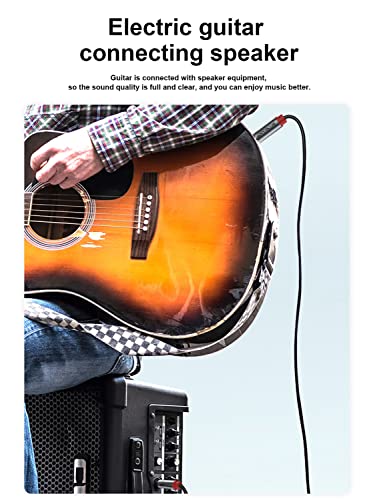 ANYPLUS Instrument Cable,【16.5ft/5m-1pack】 6.35mm Male to Male 1/4 inch to 1/4 inch Audio Cable, Fish Wire Braided TRS Cable, for Guitar Cable, Bass, Keyboard, Mixer, Amplifier, Equalizer, Speaker.