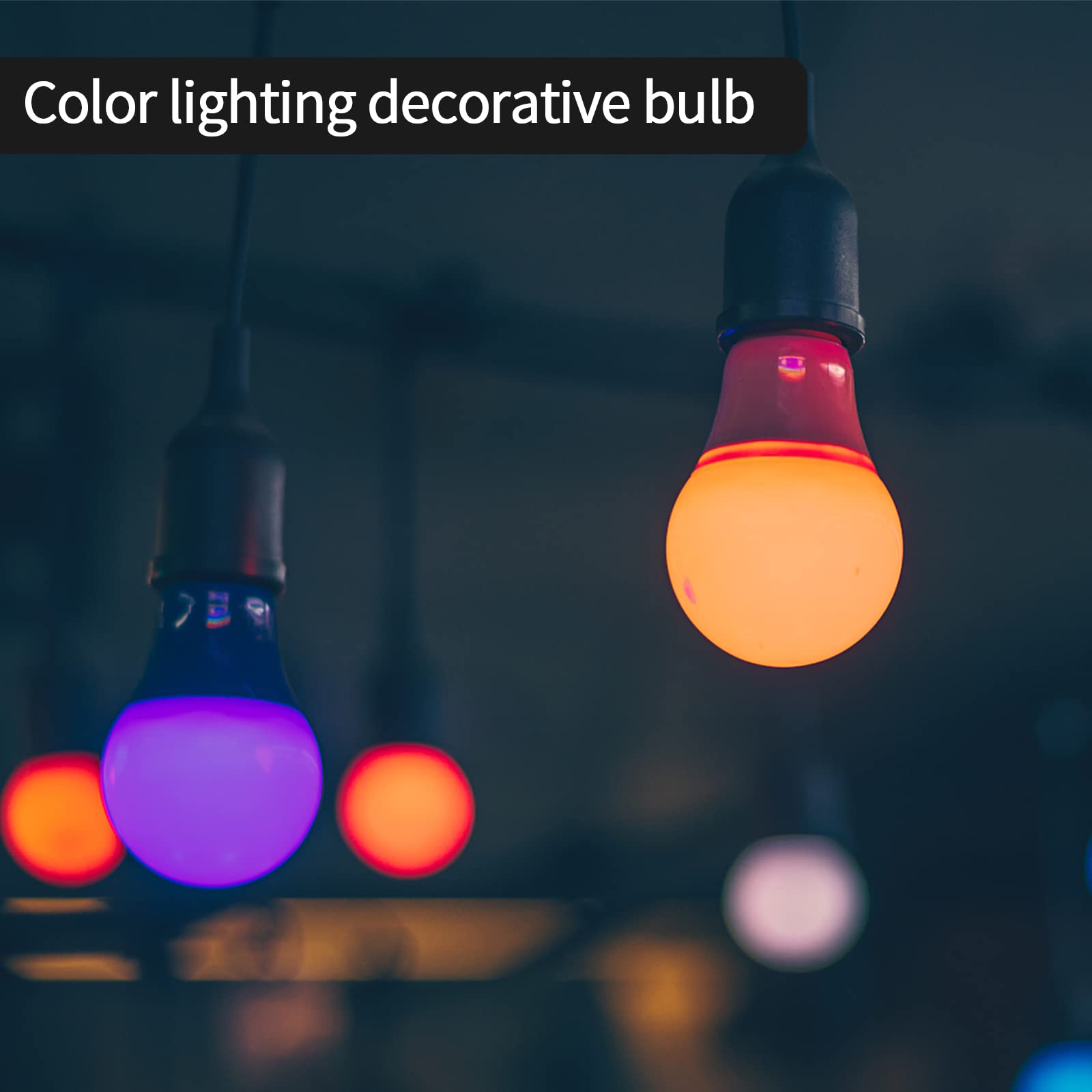 Red Light Bulb 9W (60W Equivalent) E26 Base, LED Colored Light Bulbs for Halloween Christmas Party Holiday Lighting 4-Pack