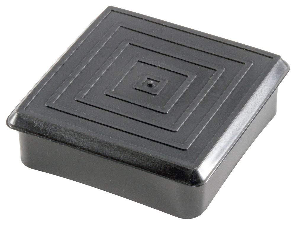 Caplugs 99191588 Plastic Finishing Plug for Square Tubing. FP-244, PE-LD, to Plug Square Tube Size 1.50 to fit .083 (14 Ga.)", Black (Pack of 200)