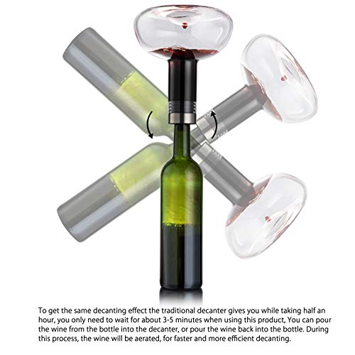 YouYah Wine Decanter Set,Red Wine Carafe with Drying Stand,Cleaning Beads and Aerator Lid,Crystal Glass,Wine Aerator,100% Hand-blown,Wine Gifts for Men (1300ML)