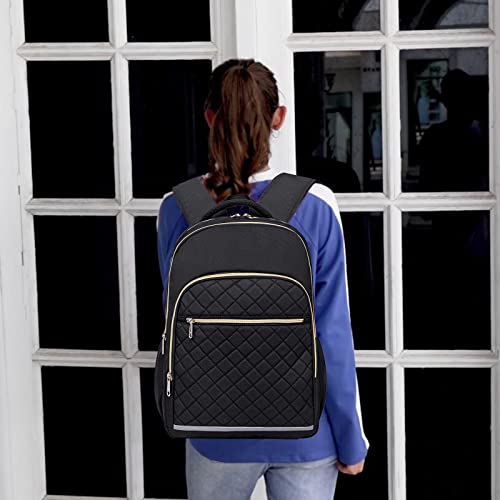 Bluboon Backpack for Women 15.6 Inch Laptop Bookbag College School Backpack Girls Schoolbag Compartment Daypack for Business Travel with USB Charging Port and Headphone Interface