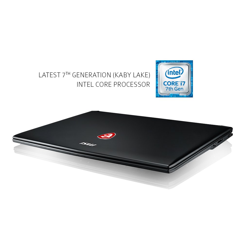 MSI GL62M 7REX-1896US 15.6" Full HD Gaming Laptop Computer Quad Core i7-7700HQ, GeForce GTX 1050Ti 4G Graphics, 8GB DRAM, 128GB SSD + 1TB Hard Drive, Steelseries Red Backlit Keyboard