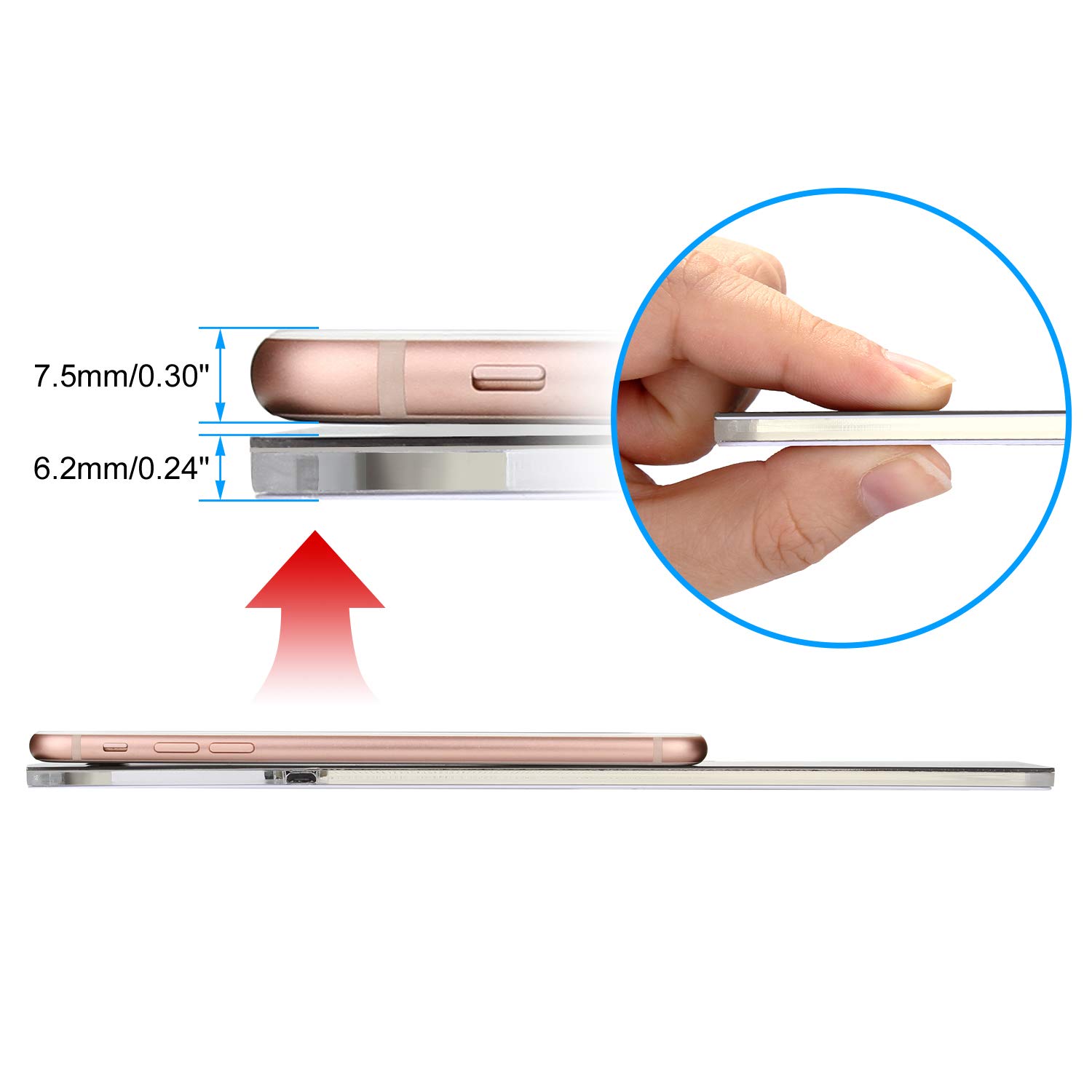 AGPtek A4 Ultra-thin Portable LED Artcraft Tracing Light Pad USB Cable + Wall Adapter Powered Brightness Control For Artists, Drawing, Sketching, Animation, X-ray Viewing, Sewing, Tattoo, Quilting