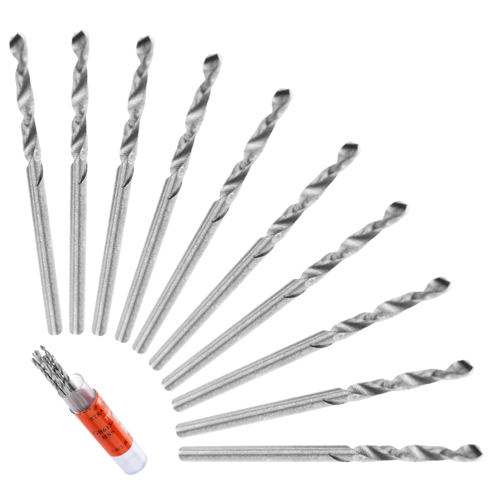 Mtsooning 10PCS High Speed Steel Twist, 1.4mm Cobalt Drill Bit with Straight Shank Electrical Drilling Tool, Used for Wood Cast Iron Aluminum Alloy Plastic Fiberglass DIY Craft