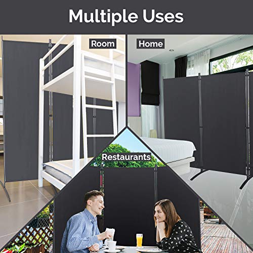 STEELAID Room Divider β Folding Partition Privacy Screen for School, Church, Office, Classroom, Dorm Room, Kids Room, Studio, Conference - 102" W X 71" Inches - Freestanding & Foldable