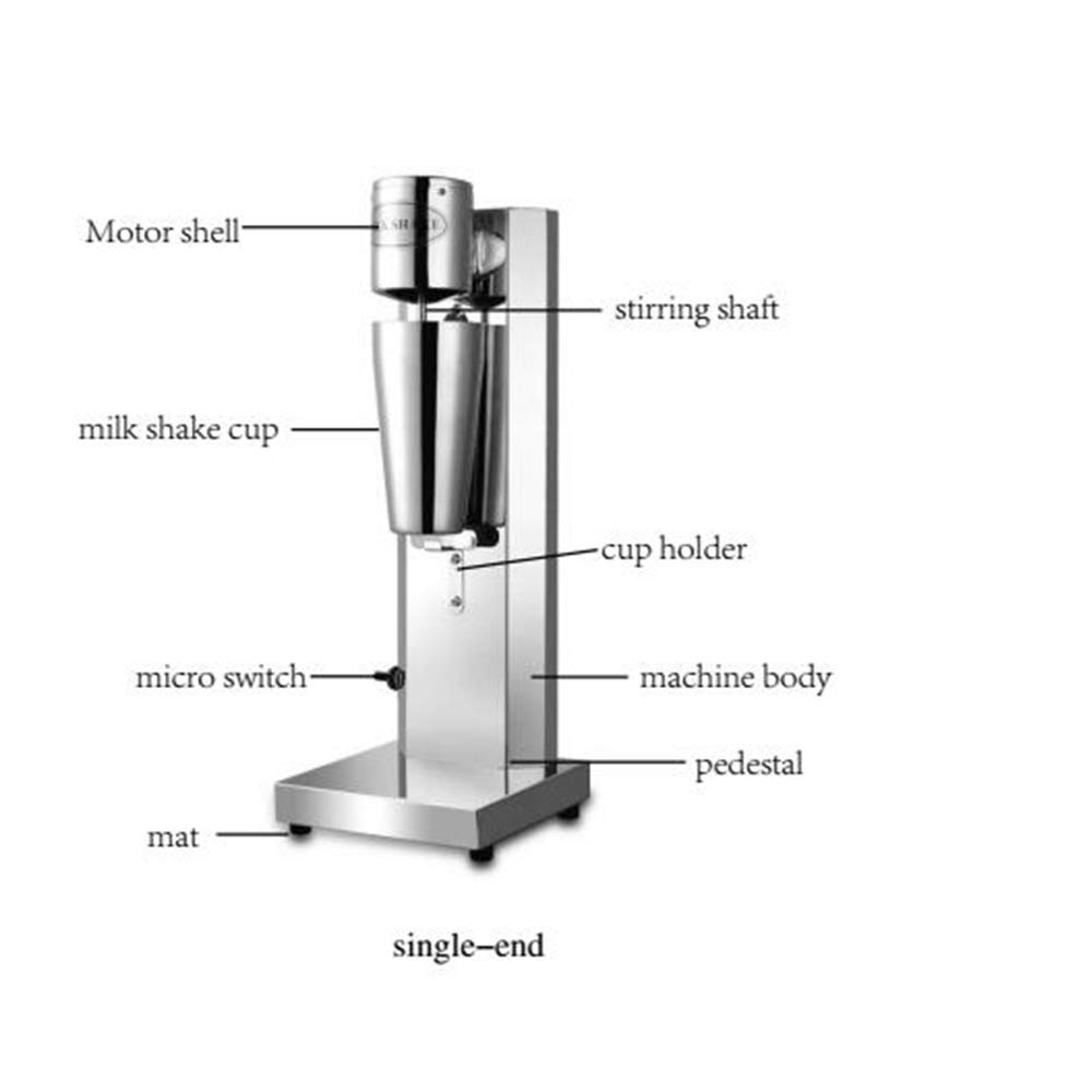 Electric Drink Mixer, 650ml Commercial Milkshake Machine,Restaurant-Quality Retro Milkshake Maker & Milk Frother 180W