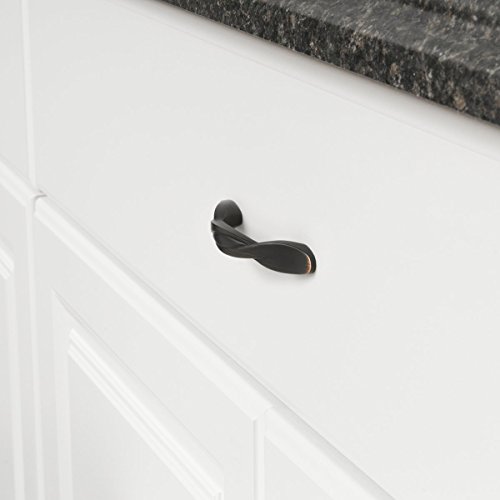 Amazon Basics Twisted Cabinet Handle, 4.5-inch Length (3-inch Hole Center), Oil Rubbed Bronze, 10-Pack