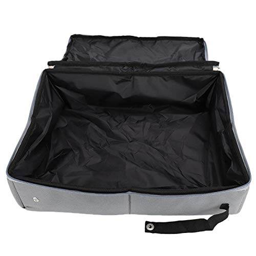 Yuehuam Cat Litter Box Foldable Portable Large Waterproof Cat Litter Box for Traveling for Medium Cats Kittens(Gris)